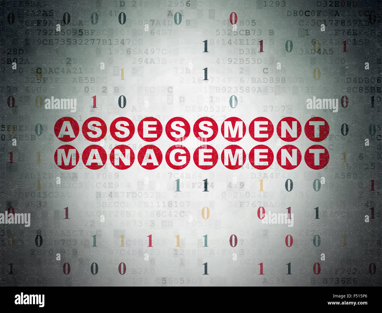 Finance concept: Assessment Management on Digital Paper background ...