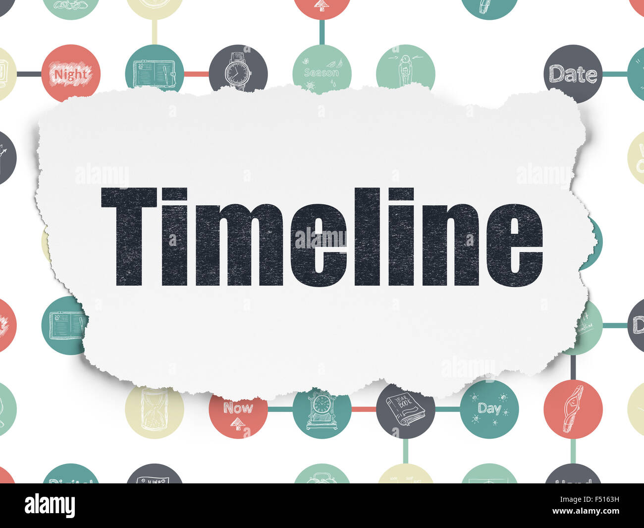 Timeline concept: Timeline on Torn Paper background Stock Photo - Alamy
