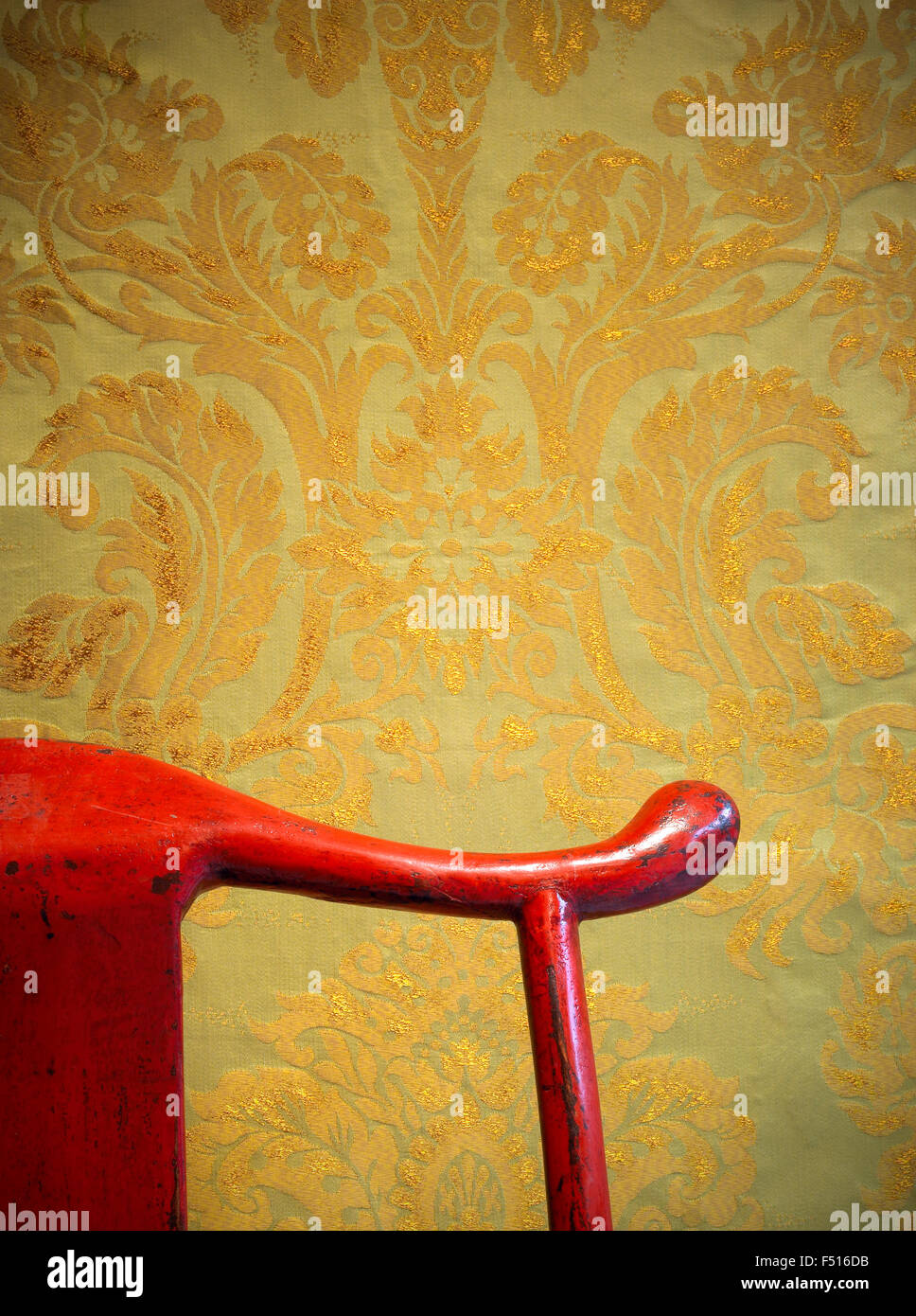 Silk textile background floral pattern with chair vertical Stock Photo ...