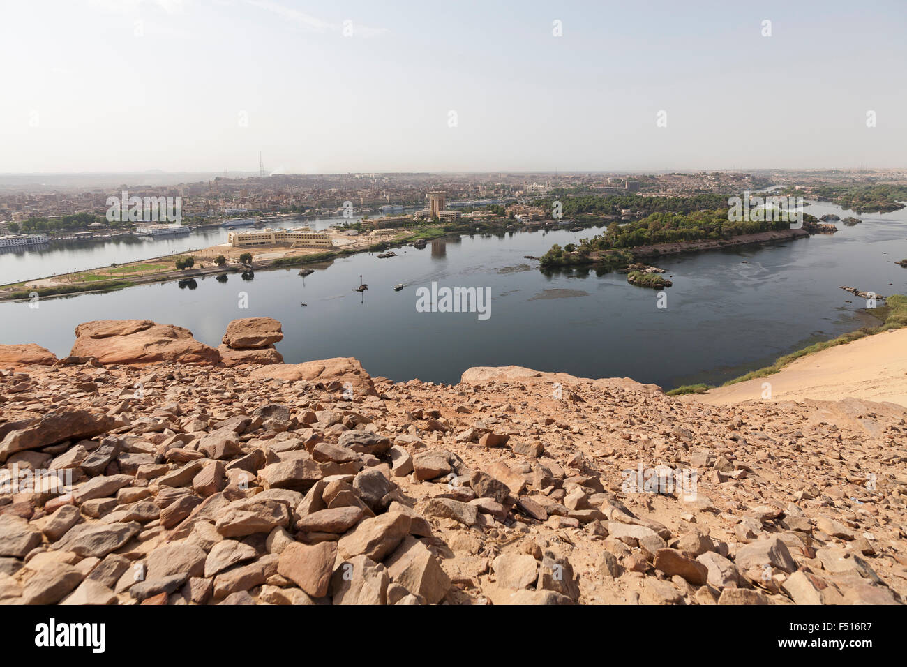 View from Qubbet el-Hawa – Tomb of the Wind, the domed Muslim Shrine at ...