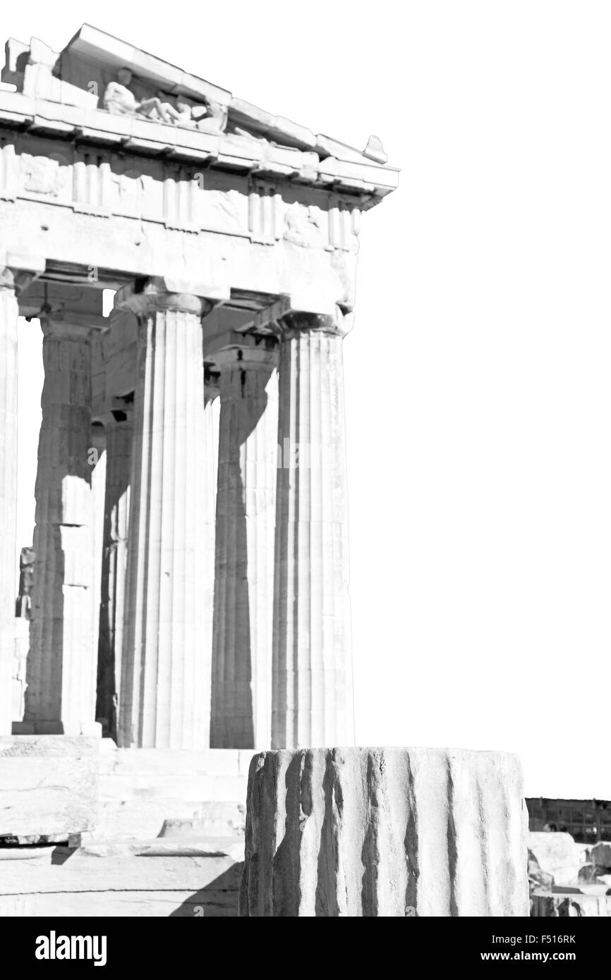 in greece the old architecture and historical place parthenon athens ...