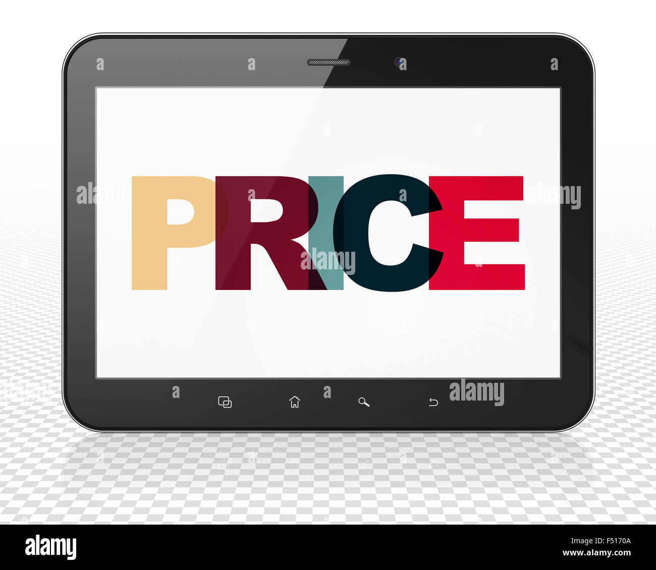 Advertising concept: Tablet Pc Computer with Price on display Stock ...