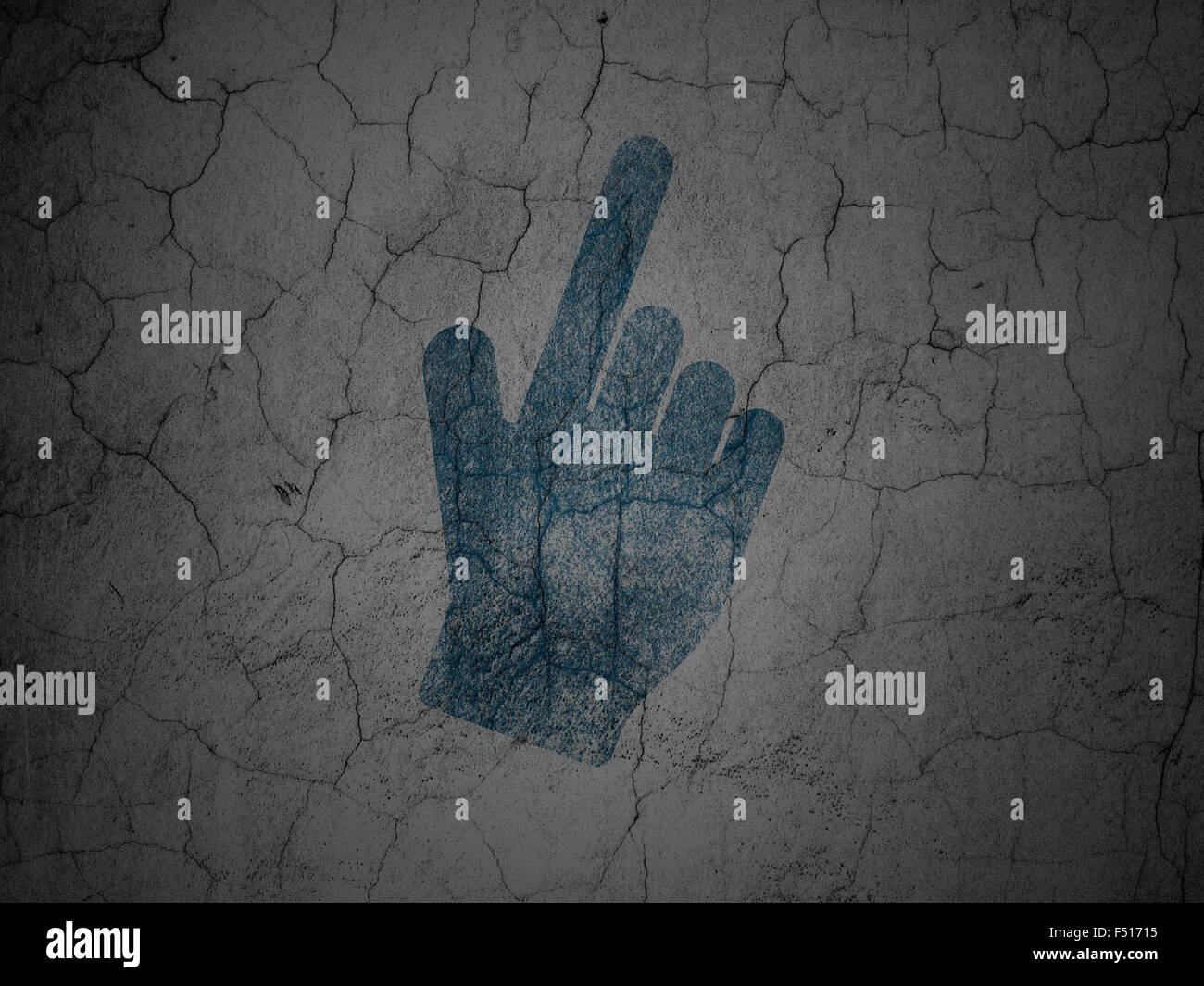 Marketing concept: Mouse Cursor on grunge wall background Stock Photo ...