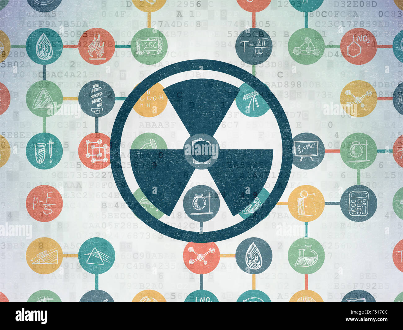Science concept: Radiation on Digital Paper background Stock Photo - Alamy