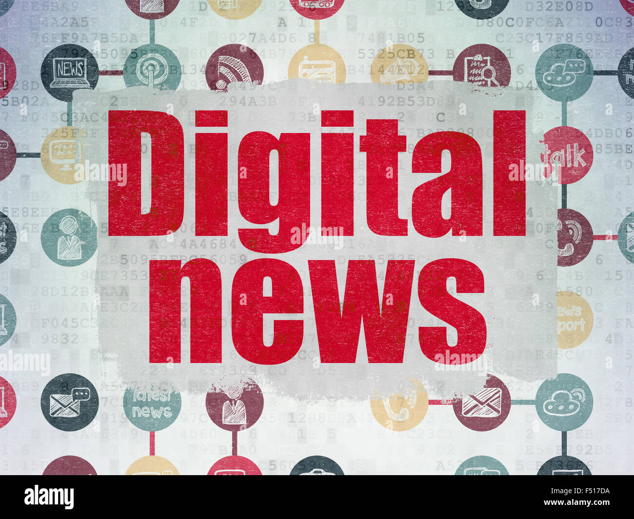 News concept: Digital News on Digital Paper background Stock Photo - Alamy