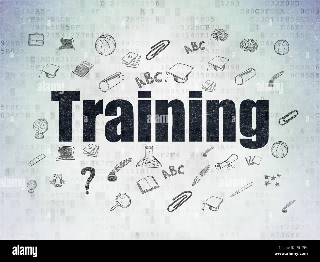 Learning concept: Training on Digital Paper background Stock Photo - Alamy