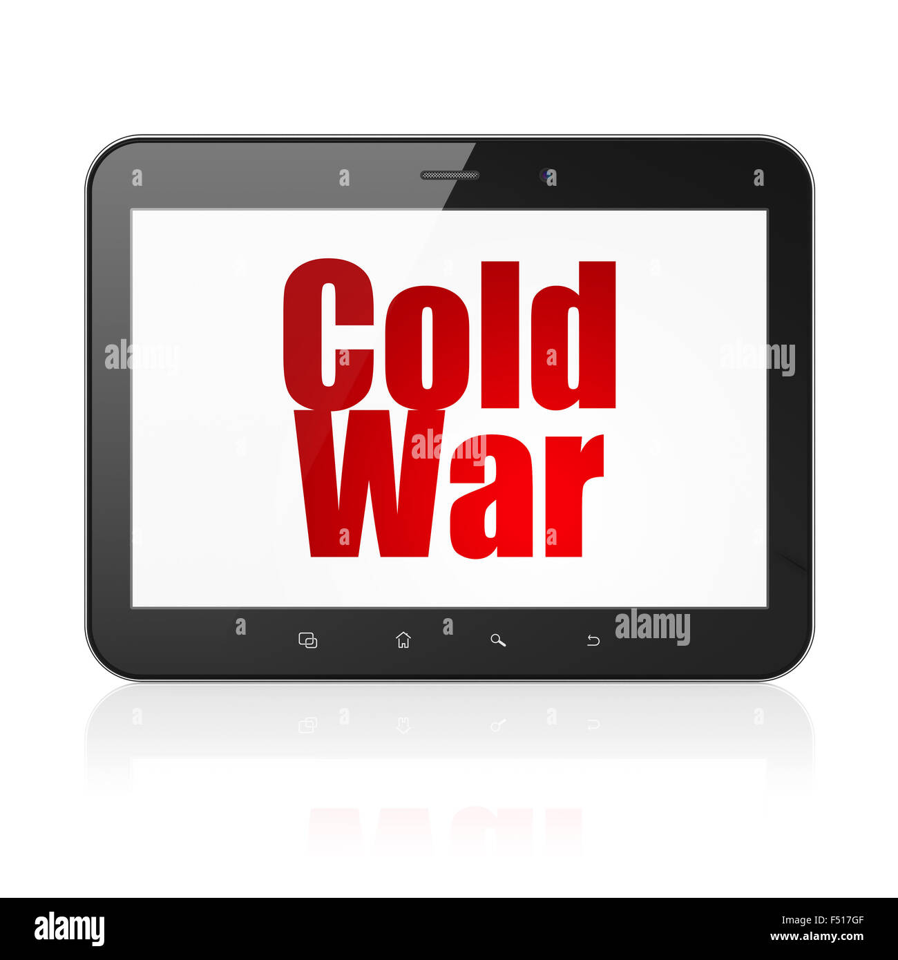 Politics concept: Tablet Computer with Cold War on display Stock Photo ...