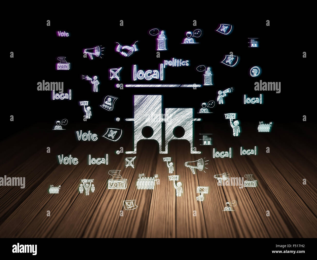 Political concept: Election in grunge dark room Stock Photo - Alamy