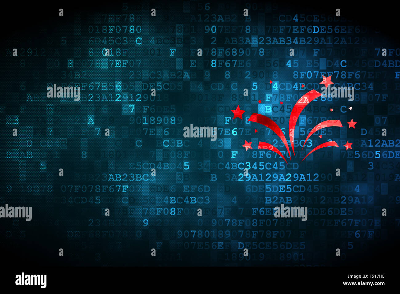 Holiday concept: Fireworks on digital background Stock Photo - Alamy