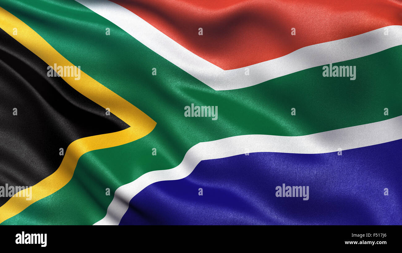 Highly detailed flag of South Africa Stock Photo - Alamy