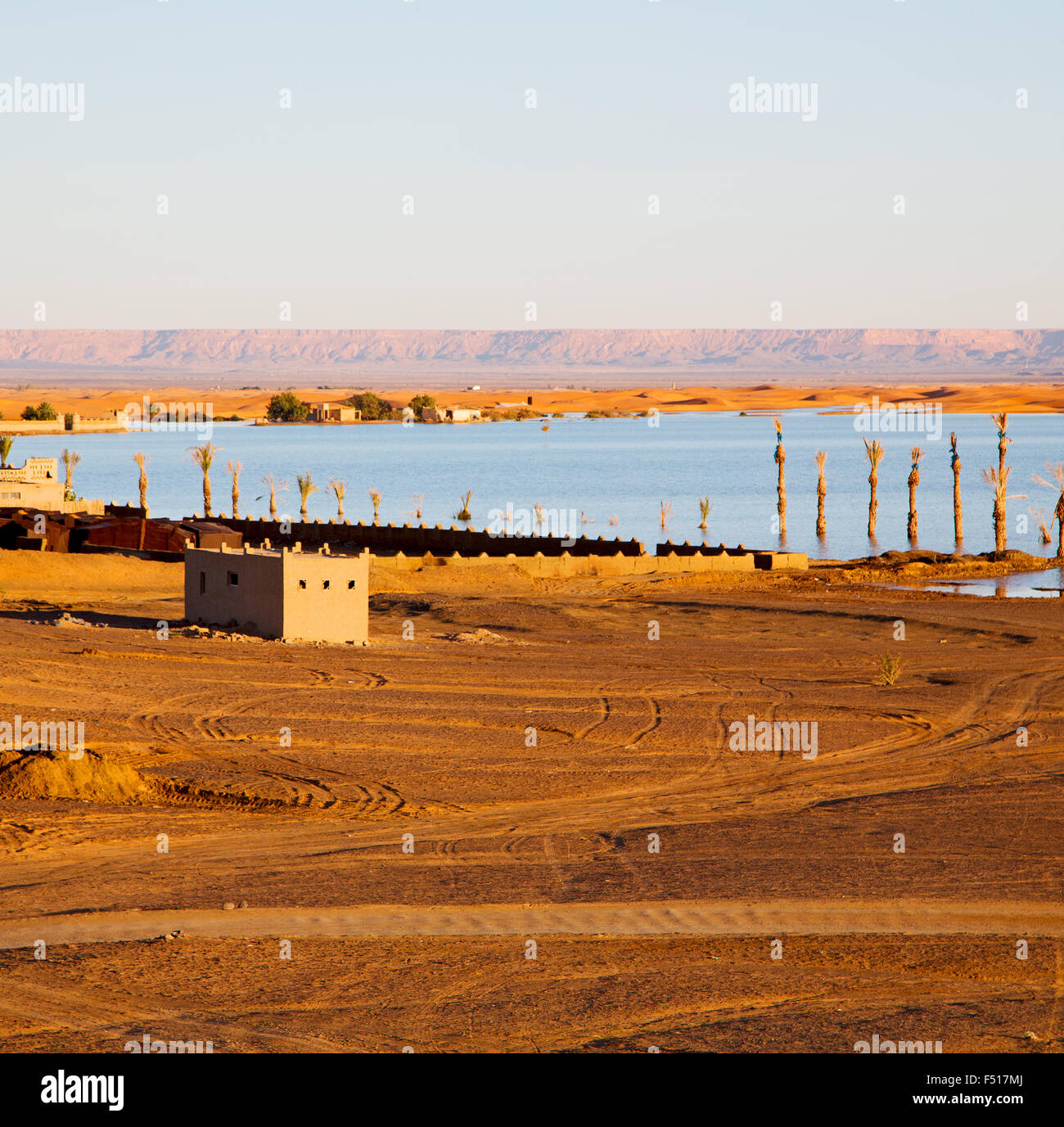 sunshine in the desert of morocco sand and lake dune Stock Photo - Alamy