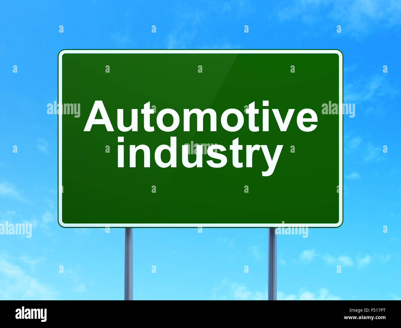 Manufacuring concept: Automotive Industry on road sign background Stock ...