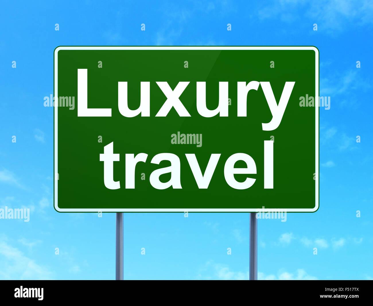 Travel concept: Luxury Travel on road sign background Stock Photo - Alamy