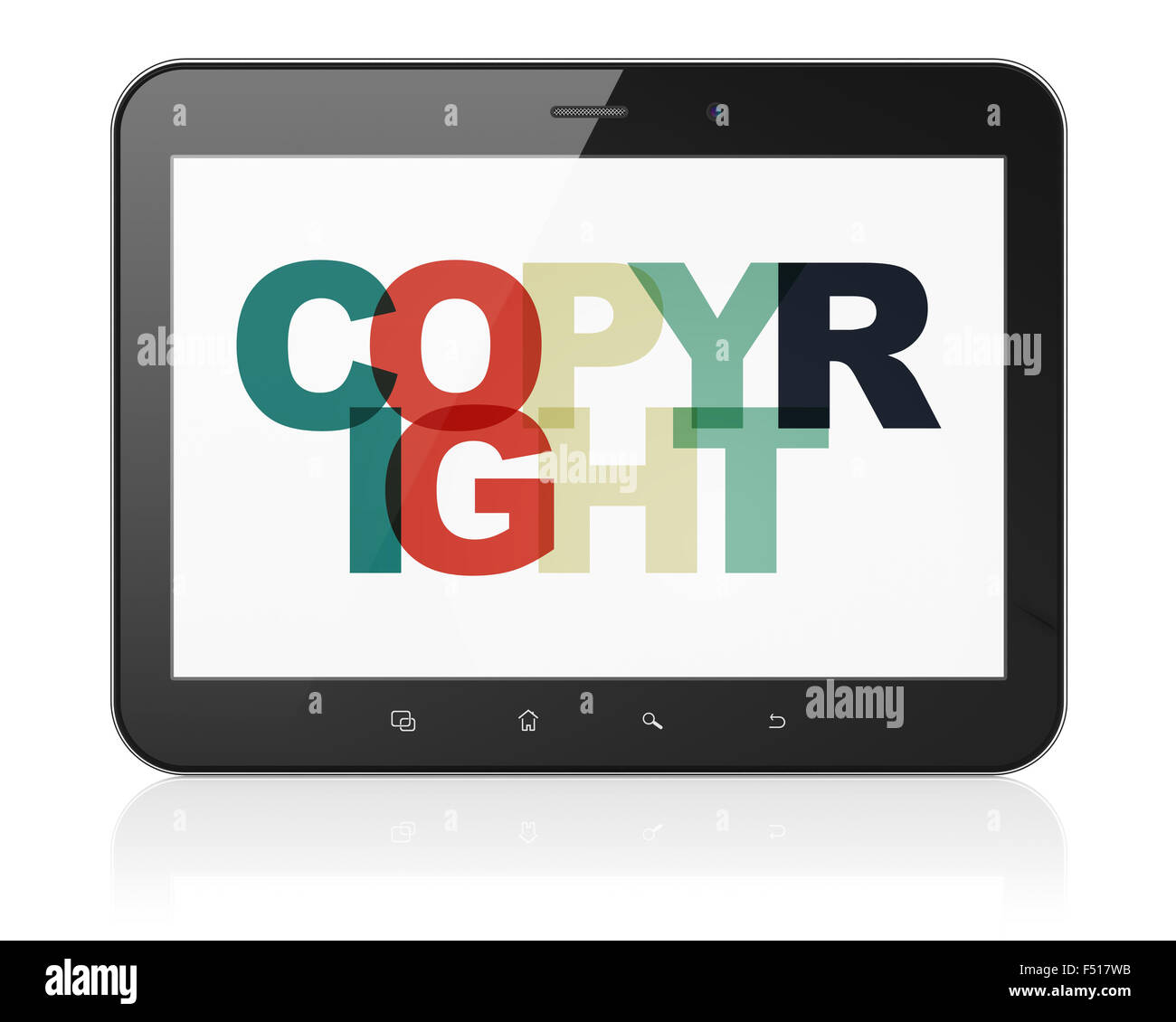 Law concept: Tablet Computer with Copyright on display Stock Photo - Alamy