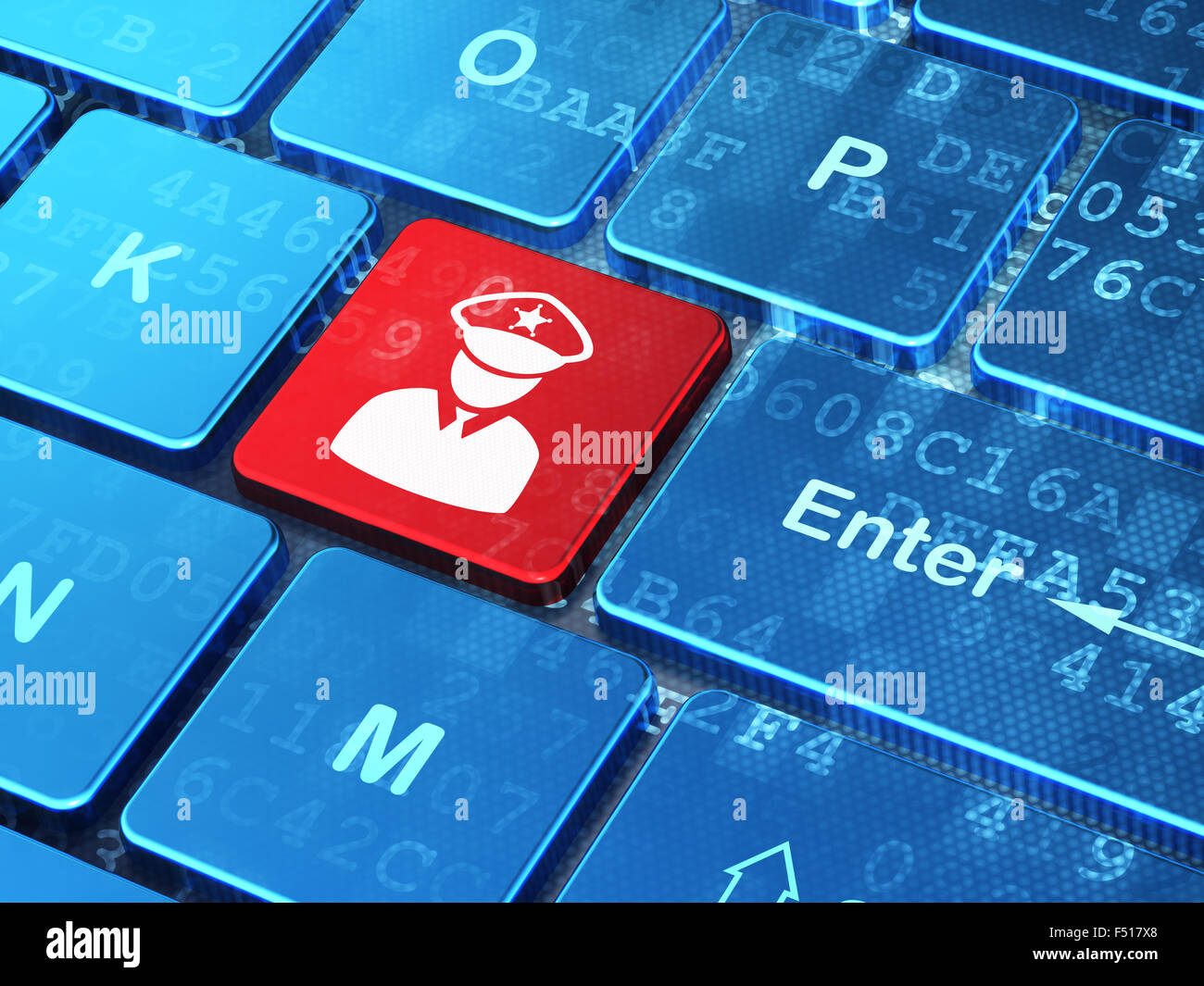 Law concept: Police on computer keyboard background Stock Photo - Alamy