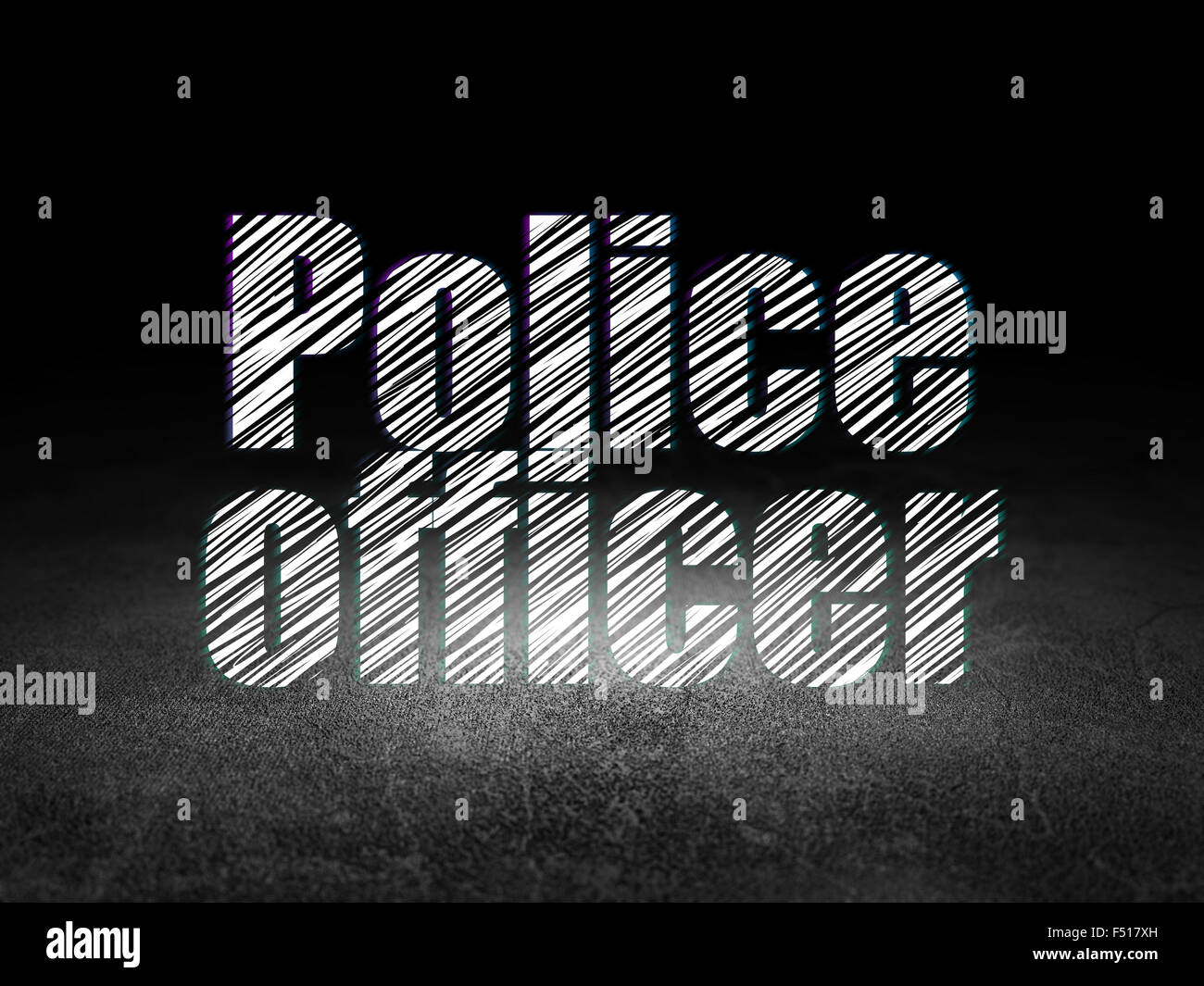 Law concept: Police Officer in grunge dark room Stock Photo - Alamy