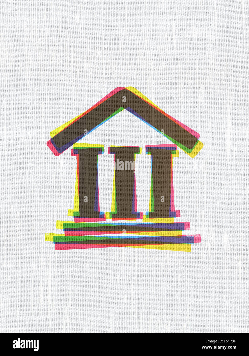 Law concept: Courthouse on fabric texture background Stock Photo - Alamy