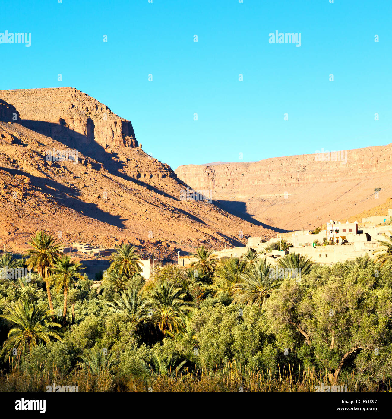 in valley morocco africa the atlas dry mountain ground isolated hill ...