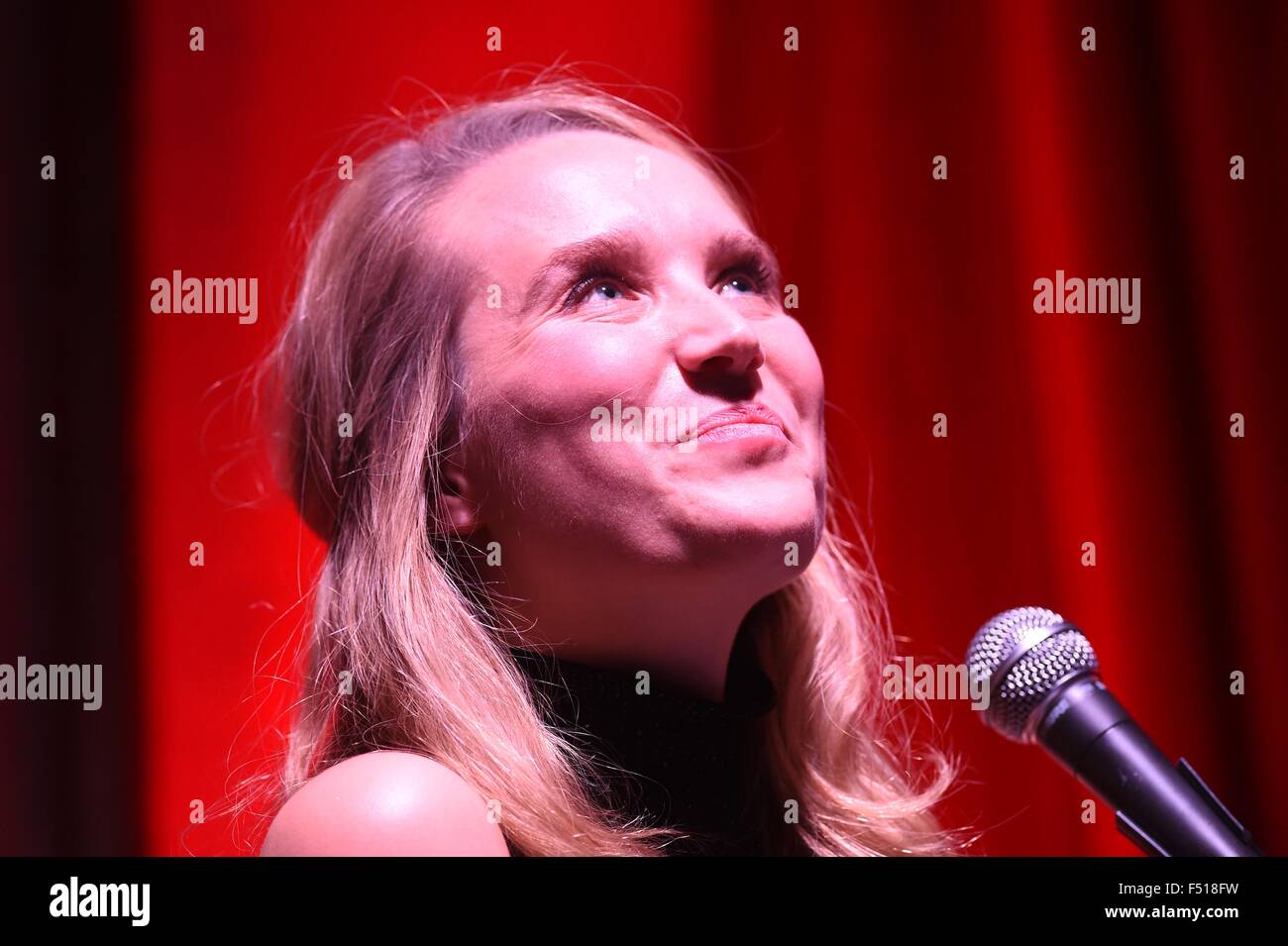 Australian pianist and singer Sarah McKenzie performs during the ...
