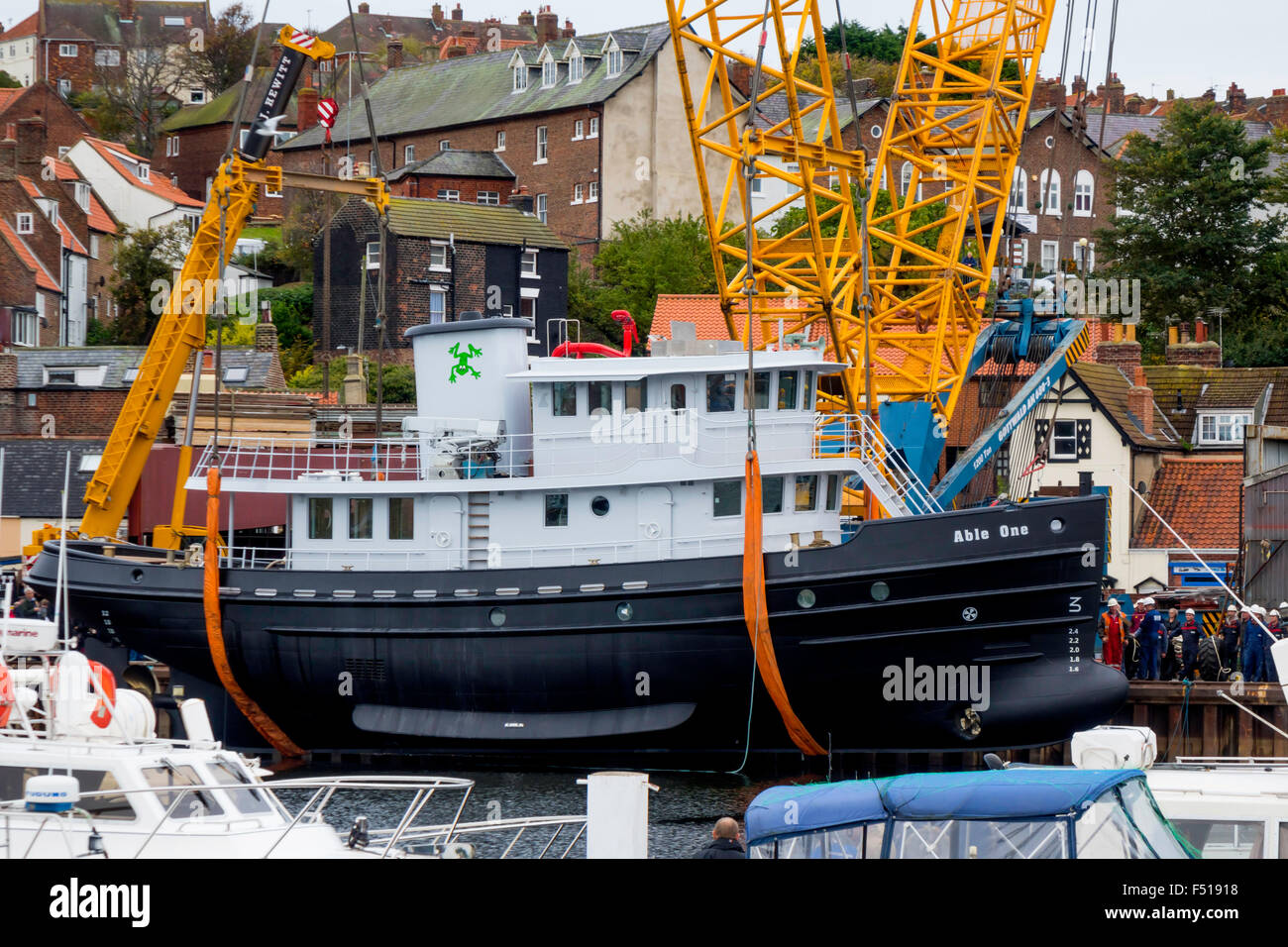 Able One a newly built power yacht modeled on an American Tug being ...