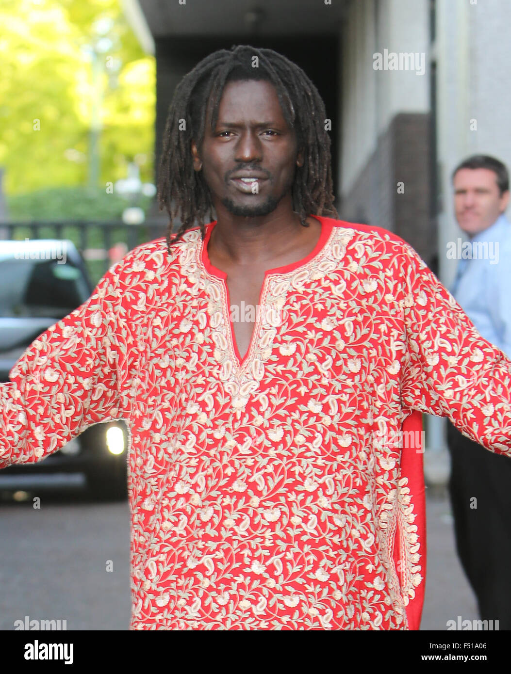 Emmanuel Jal outside ITV Studios Featuring: Emmanuel Jal Where: London ...