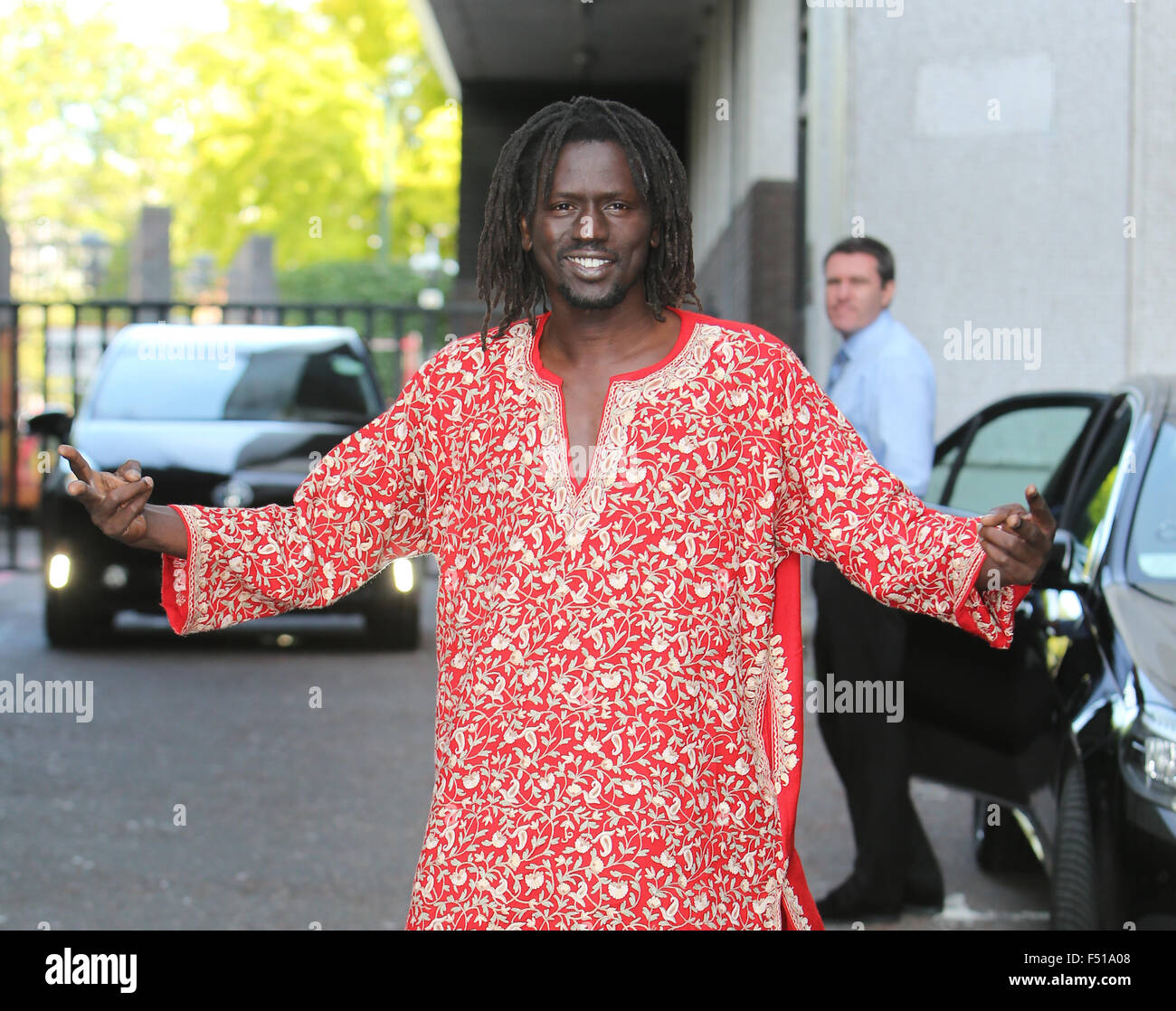 Emmanuel Jal outside ITV Studios Featuring: Emmanuel Jal Where: London ...