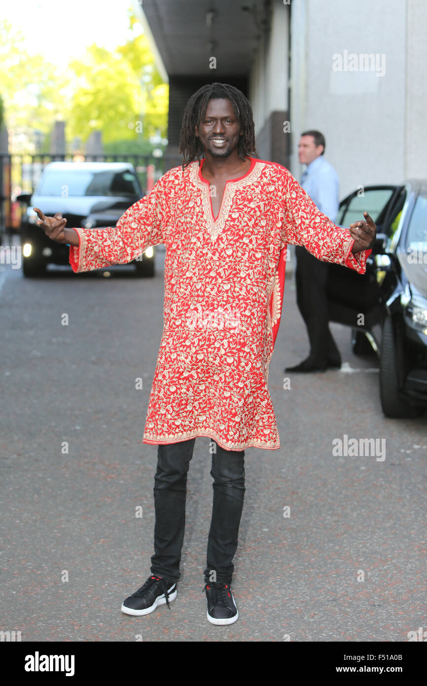 Emmanuel Jal outside ITV Studios Featuring: Emmanuel Jal Where: London ...