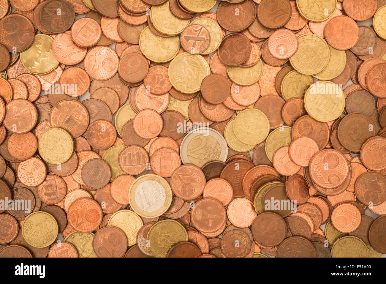 Euro coins texture Stock Photo - Alamy