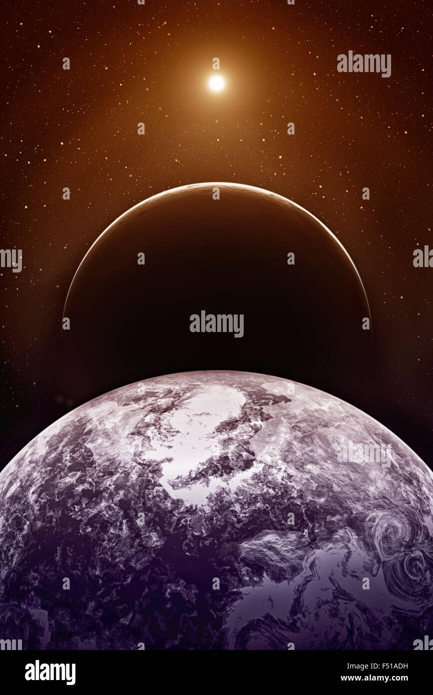 Spiral Galaxy And Planets Stock Photos & Spiral Galaxy And Planets ...