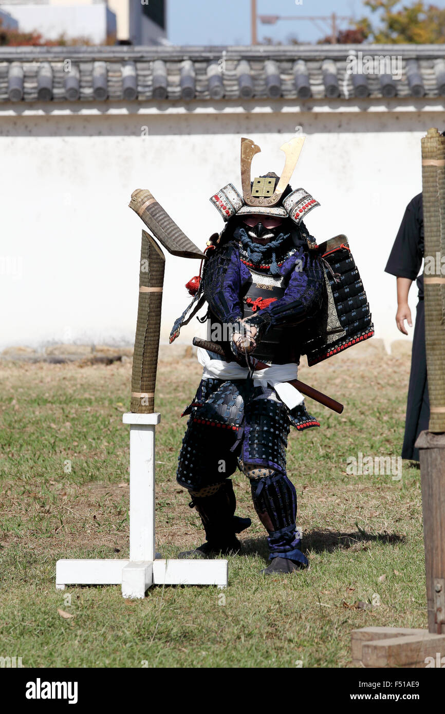 Samurai japanese clothing uniform with katana sword Stock Photo - Alamy