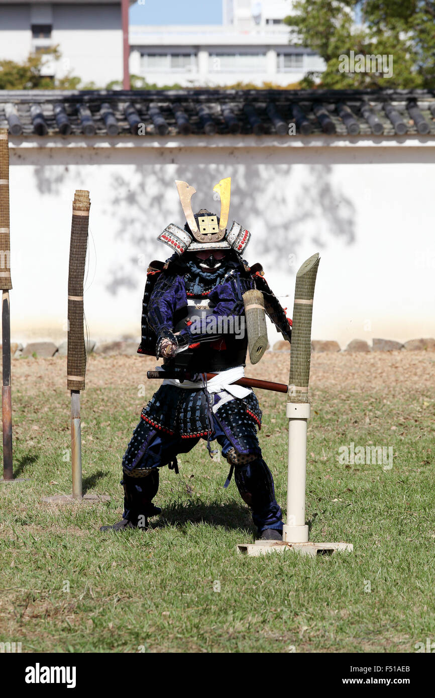 Samurai japanese clothing uniform with katana sword Stock Photo - Alamy