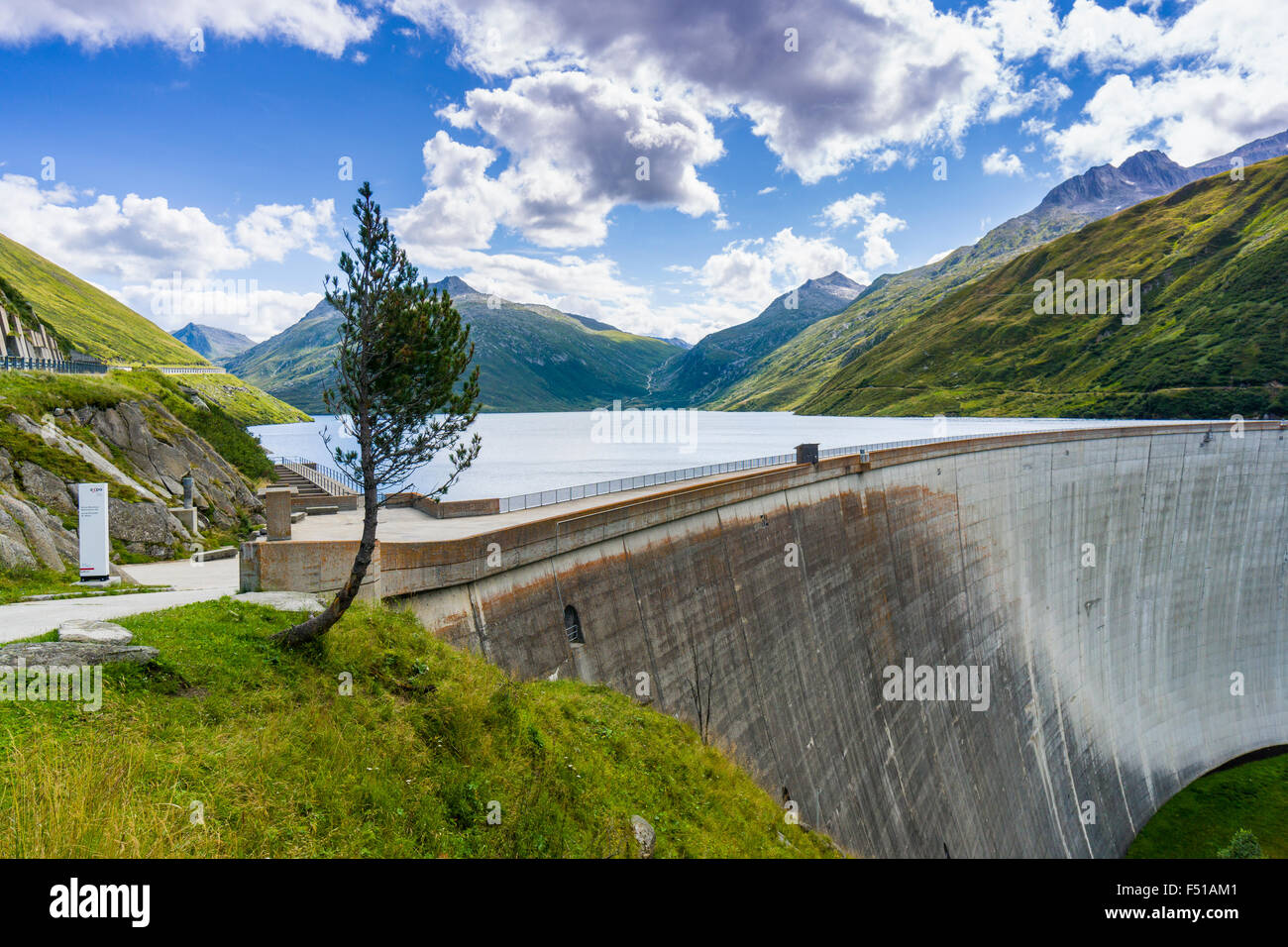 The Dam of Laj da Sontga Maria, a high altitude water power plant at ...