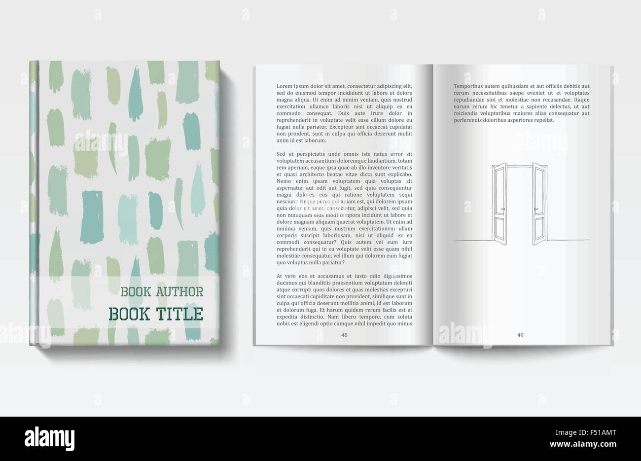 Book design template Stock Vector Image & Art - Alamy