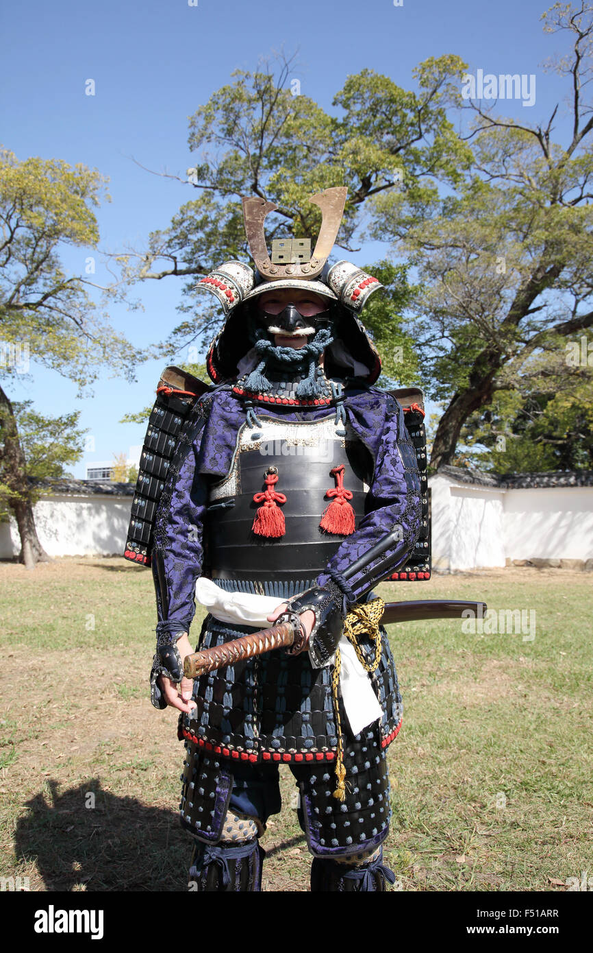Samurai japanese clothing uniform with katana sword Stock Photo - Alamy
