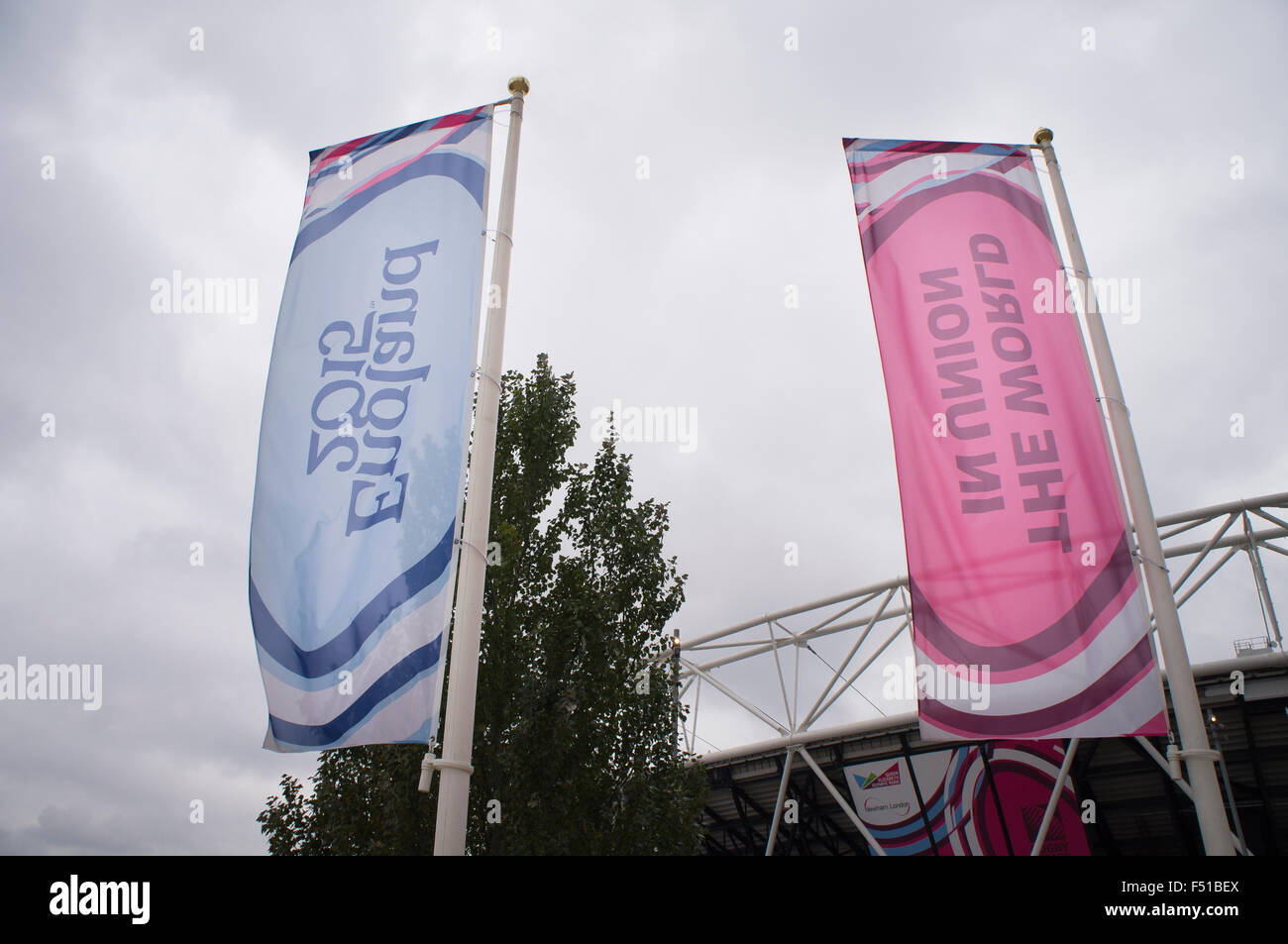 RWC, England 2015, THE WORLD IN UNION poster, The Stadium, Queen ...
