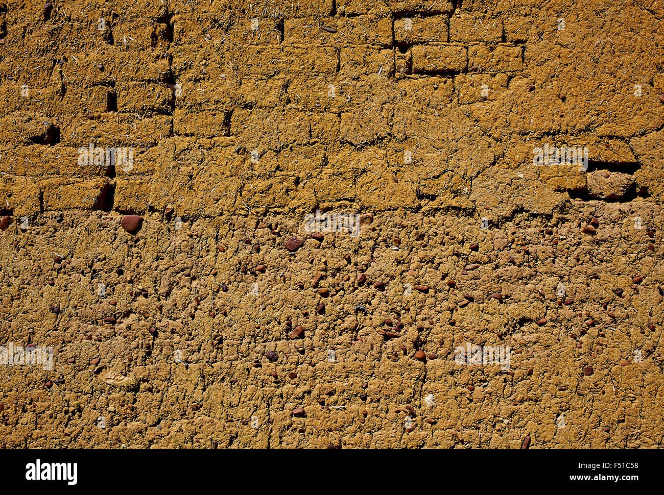 The way of saint James adobe mud walls at Palencia Spain Stock Photo ...
