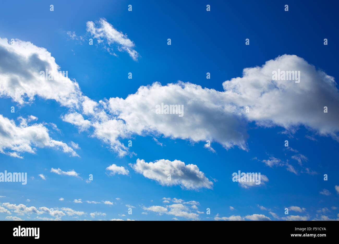 Blue sky with clouds in a summer day with dramatic shapes Stock Photo ...