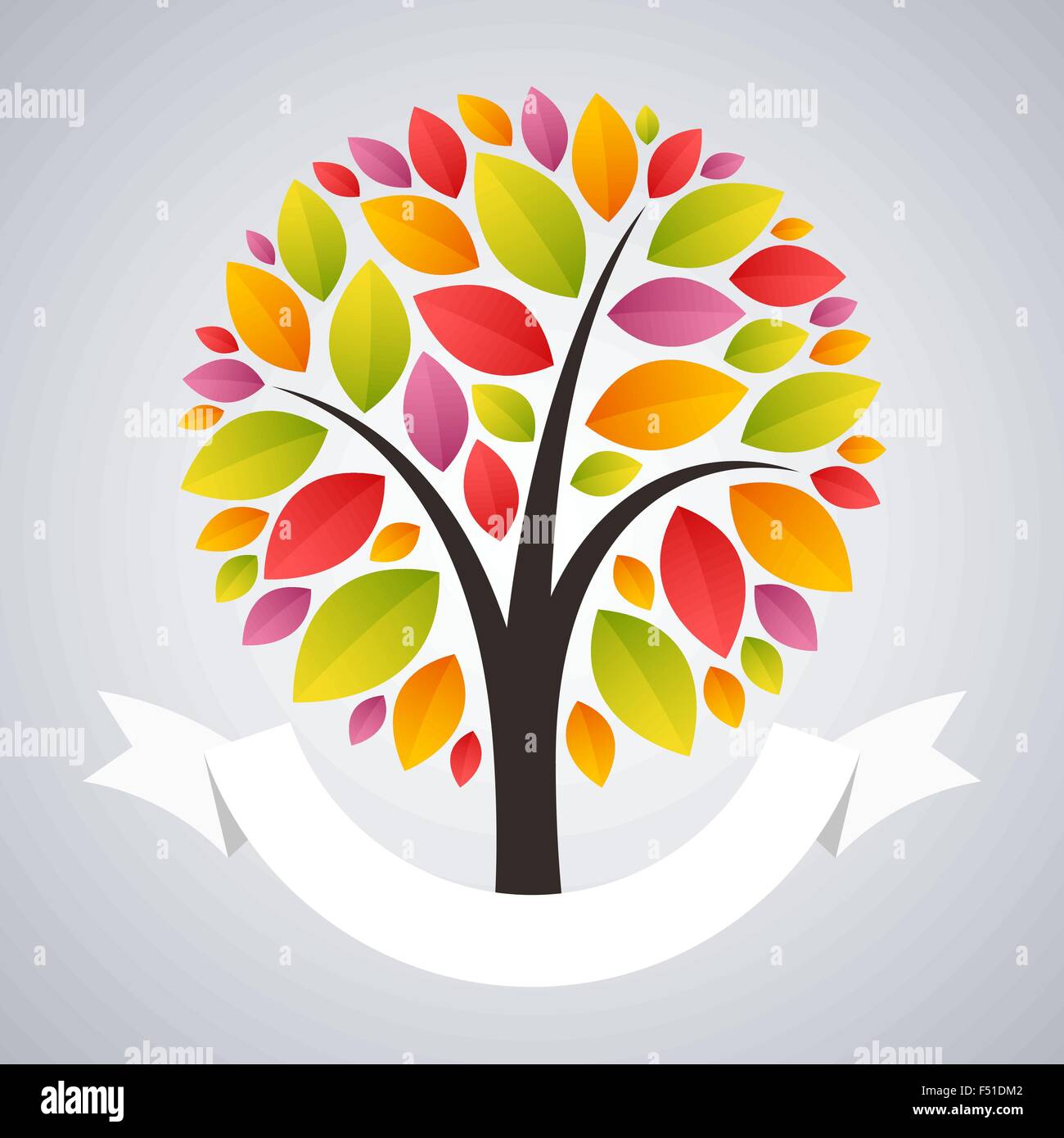Stylized Autumn Tree Stock Vector Image & Art - Alamy