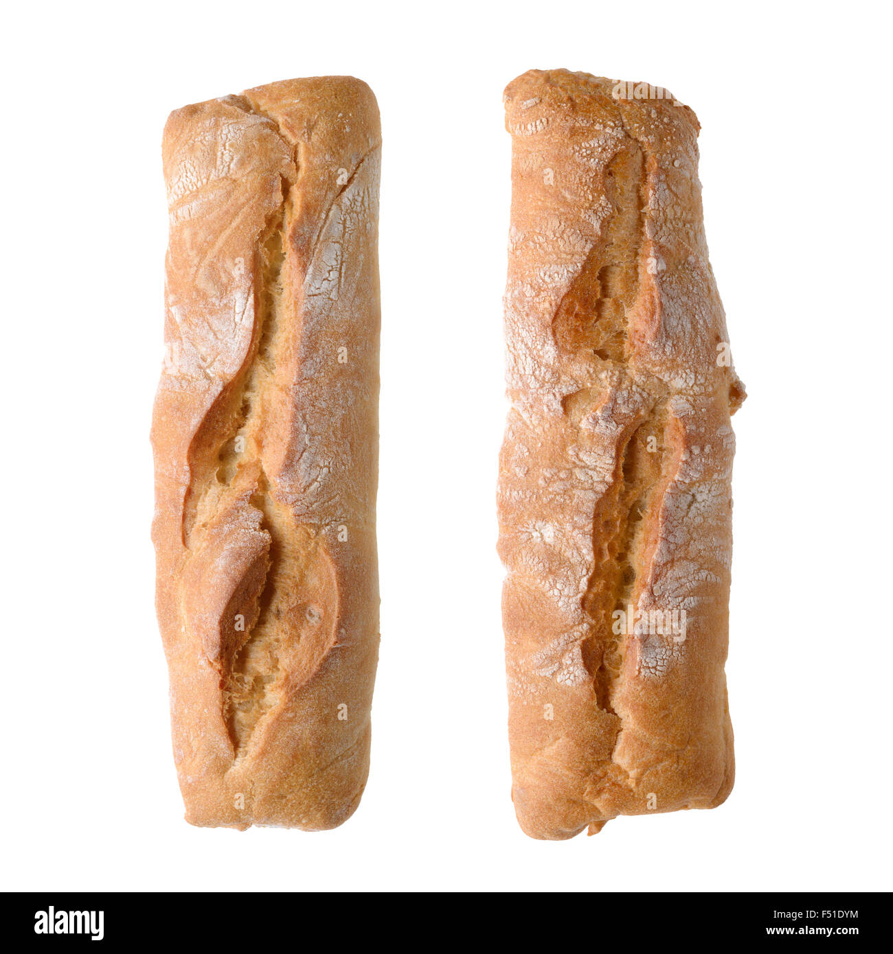 Food: fresh rustic wheat bread, isolated on white background Stock ...