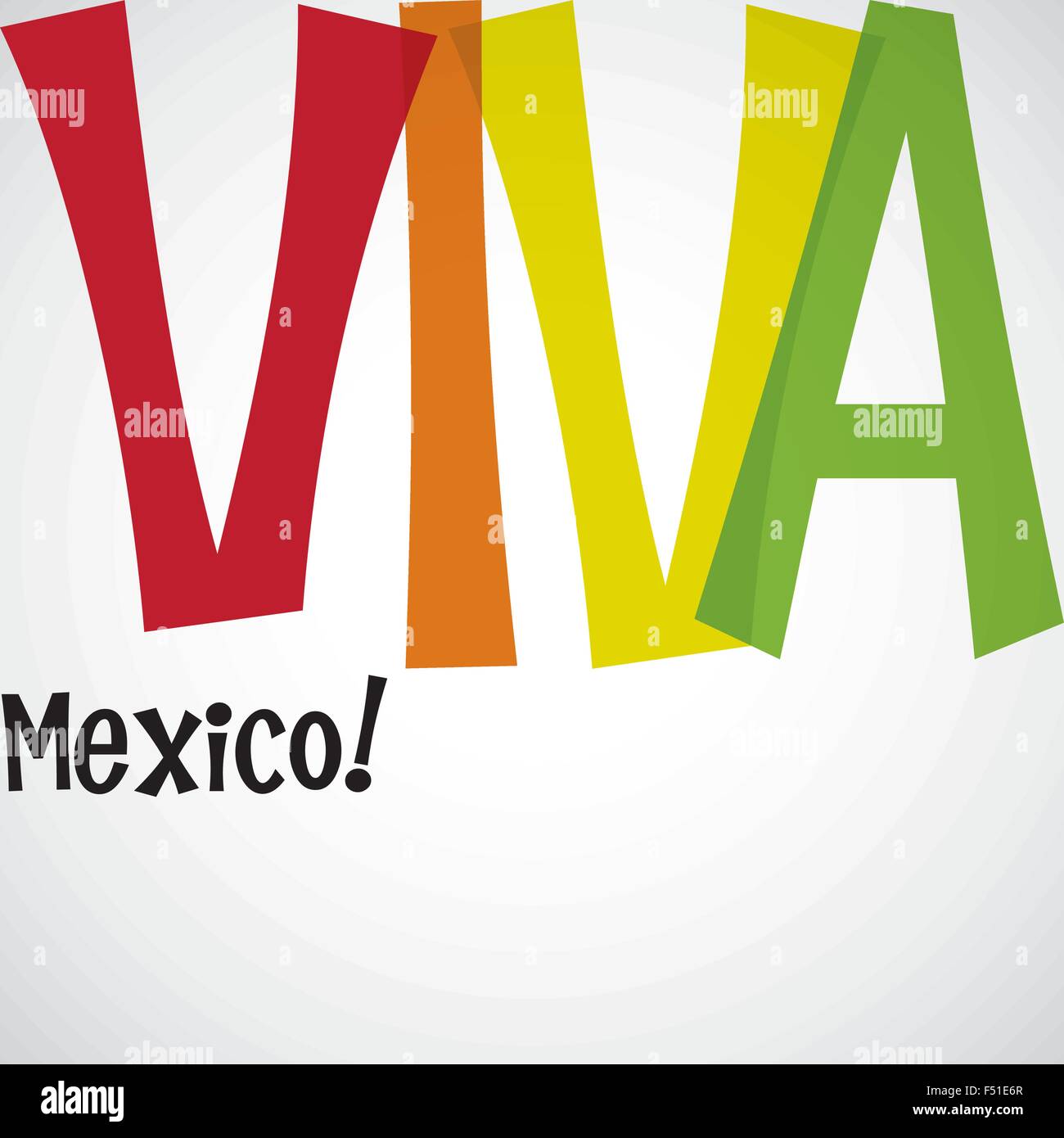 Bright typographic Viva Mexico card in vector format Stock Vector Image ...