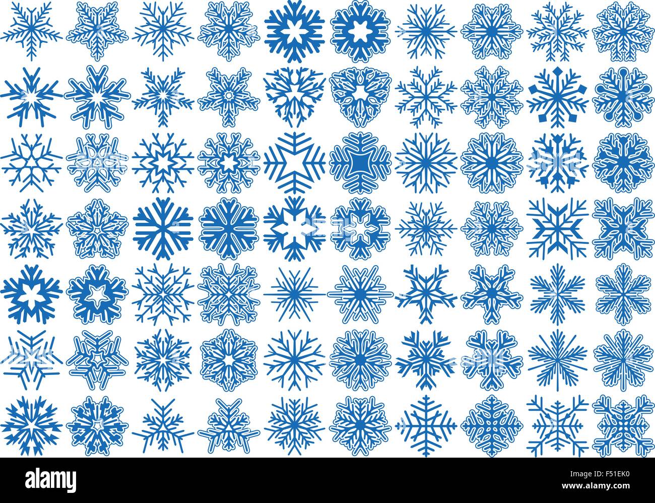 Set of 70 vector snowflakes Stock Vector Image & Art - Alamy