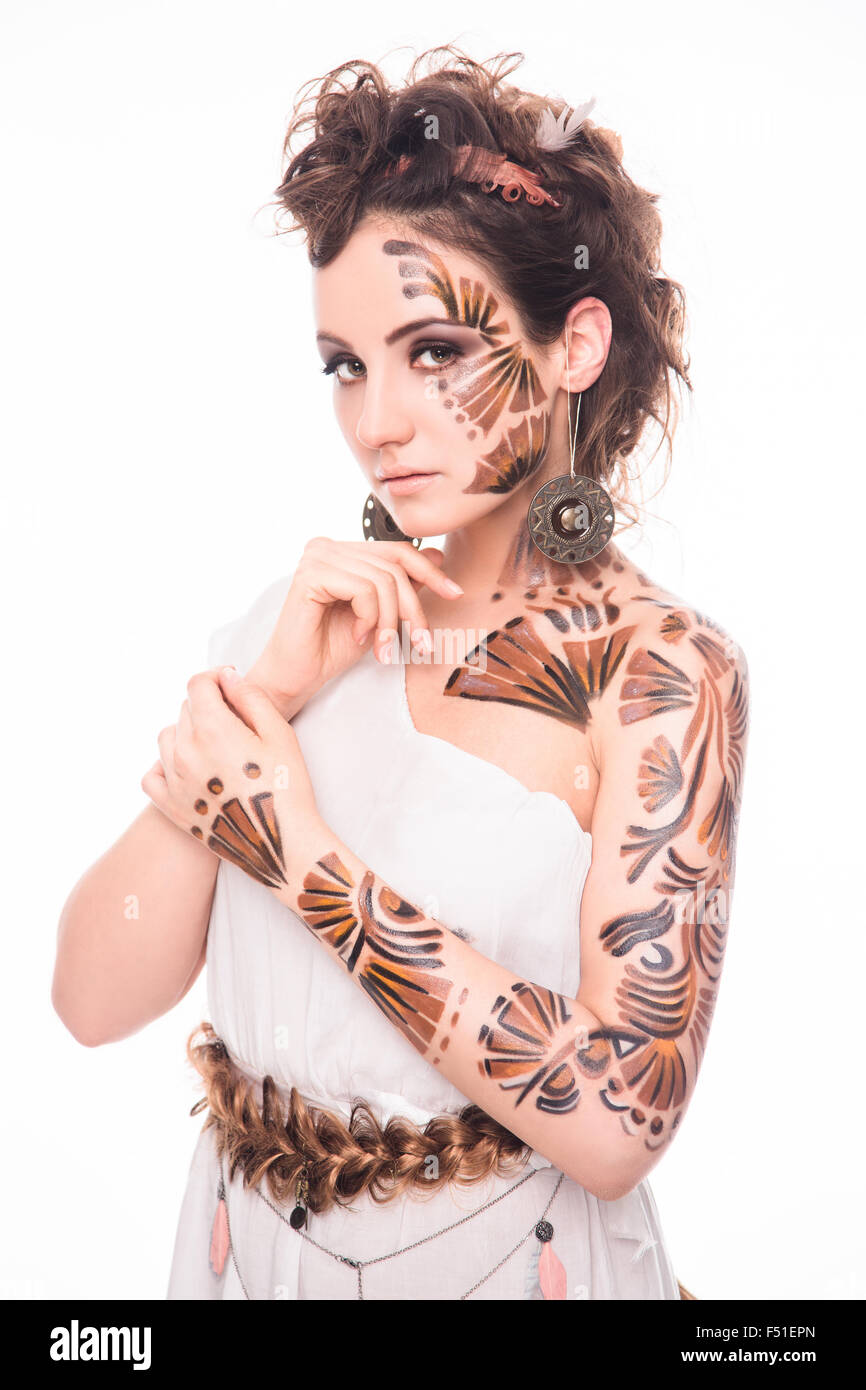 Beautiful lady in the image of Greek goddess Stock Photo - Alamy