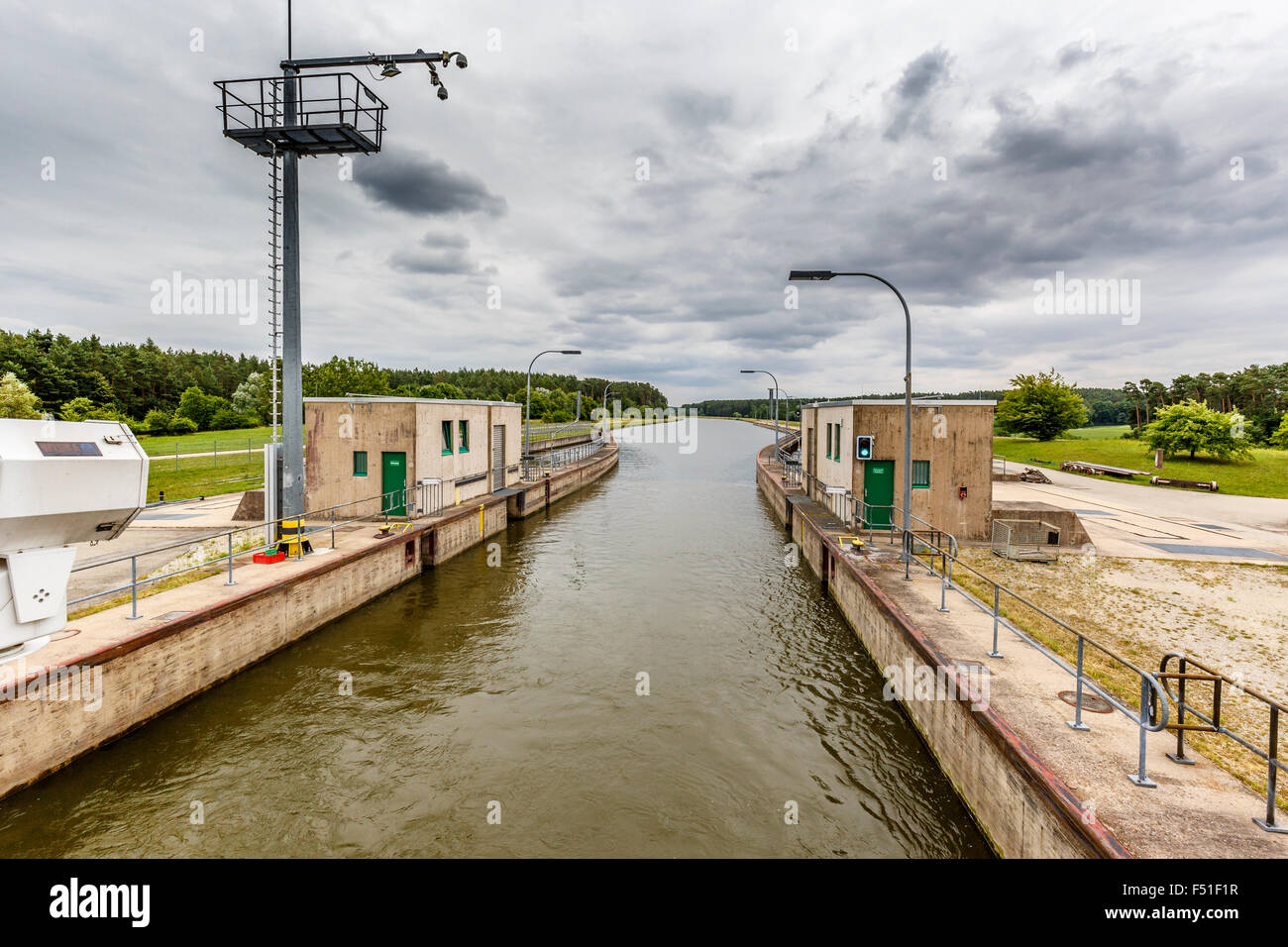 Lock on the Main-Danube River near Nuremberg, Germany Stock Photo - Alamy