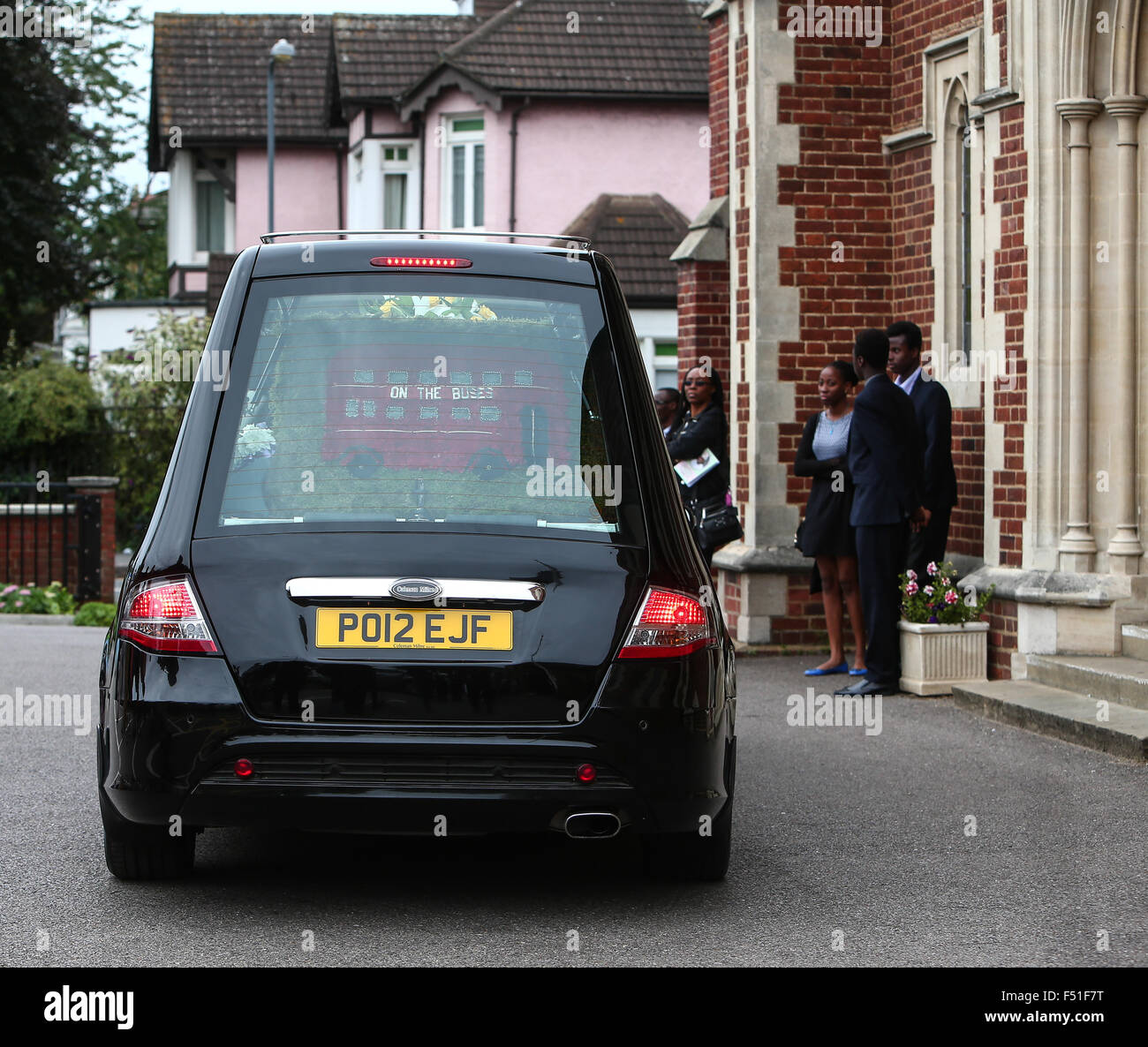 The funeral of Stephen Lewis at Our Lady of Lourdes Church in Wanstead ...