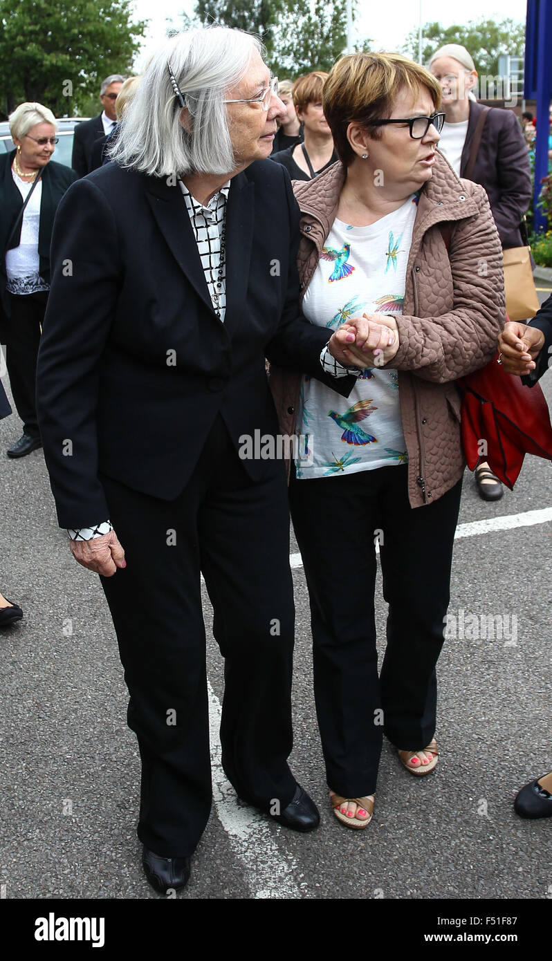 The funeral of Stephen Lewis at Our Lady of Lourdes Church in Wanstead ...
