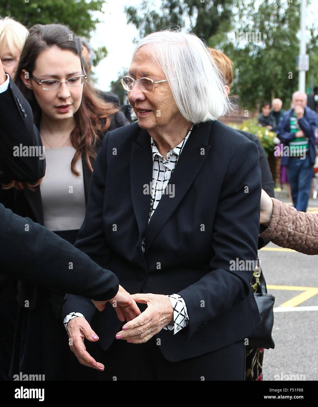 The funeral of Stephen Lewis at Our Lady of Lourdes Church in Wanstead ...
