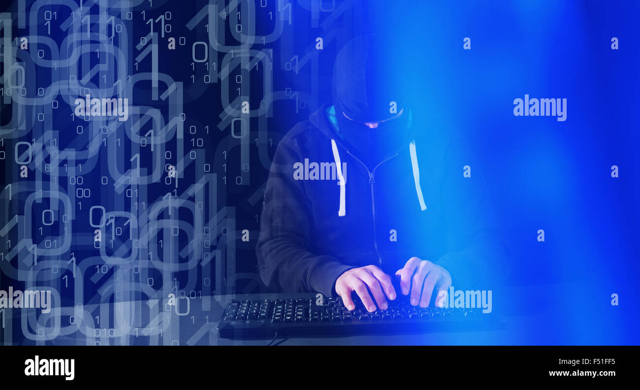 Computer hacker concept, binary code abstract background Stock Photo - Alamy
