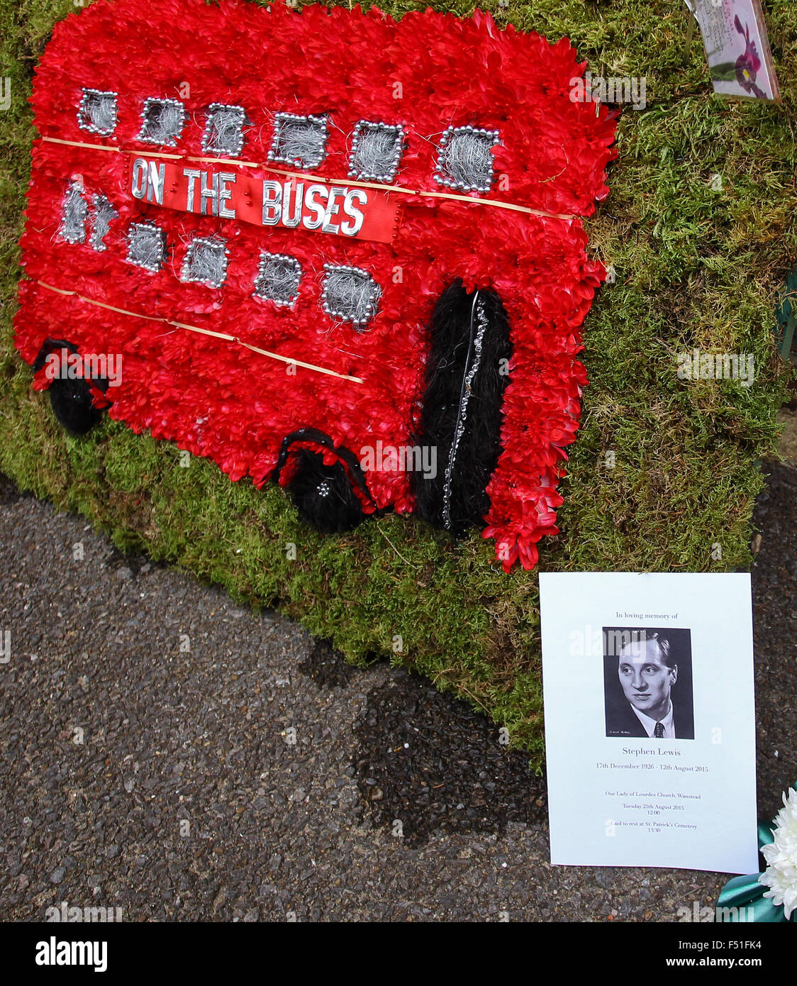 The funeral of Stephen Lewis at Our Lady of Lourdes Church in Wanstead ...
