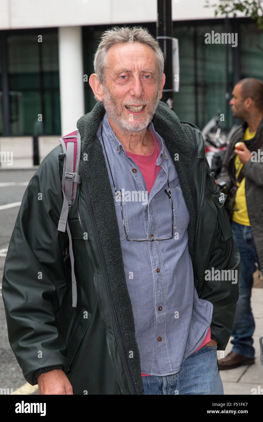 Michael Rosen pictured arriving at the Radio 2 studio Featuring ...
