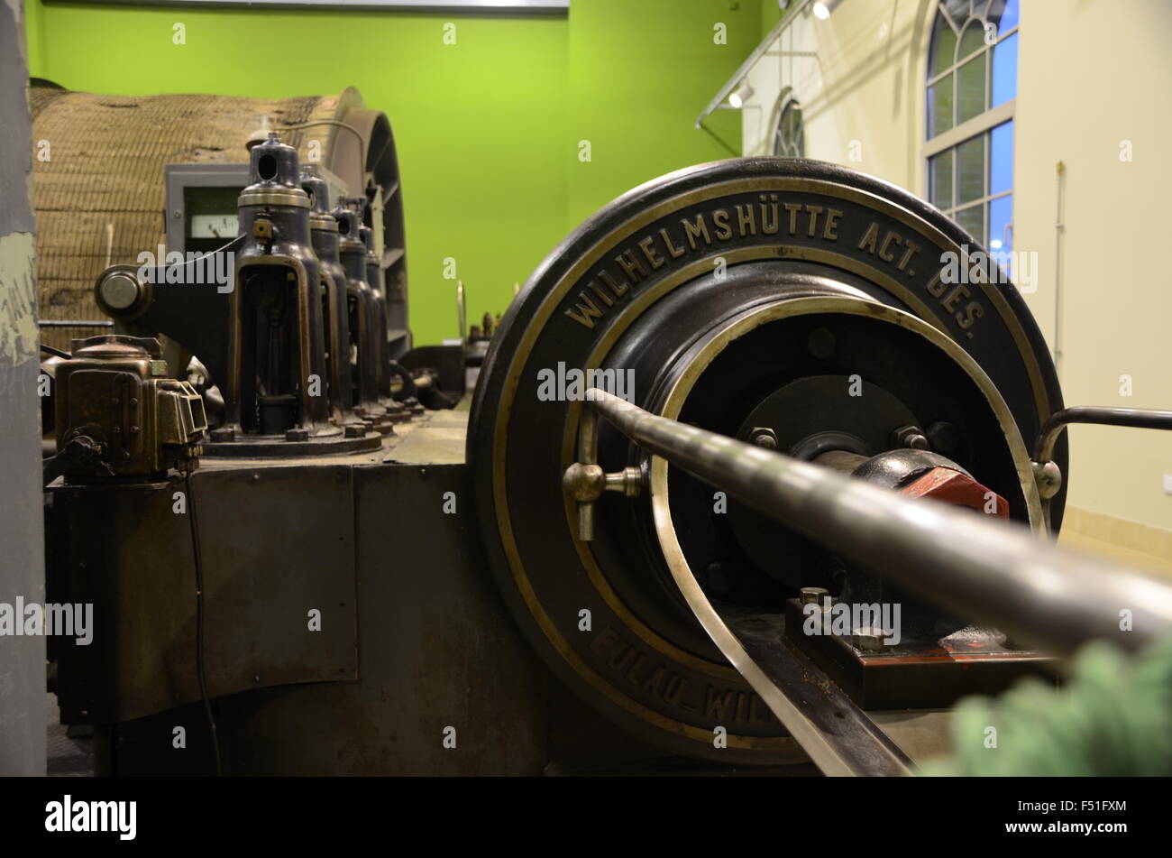 A steam engine hoisting - piston Stock Photo - Alamy